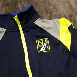 Nautica | Jackets & Coats | Nautica Track Jacket Gorgeous Blue Lime And ...